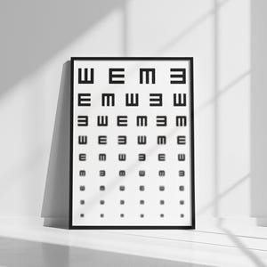 blurry eye test chart