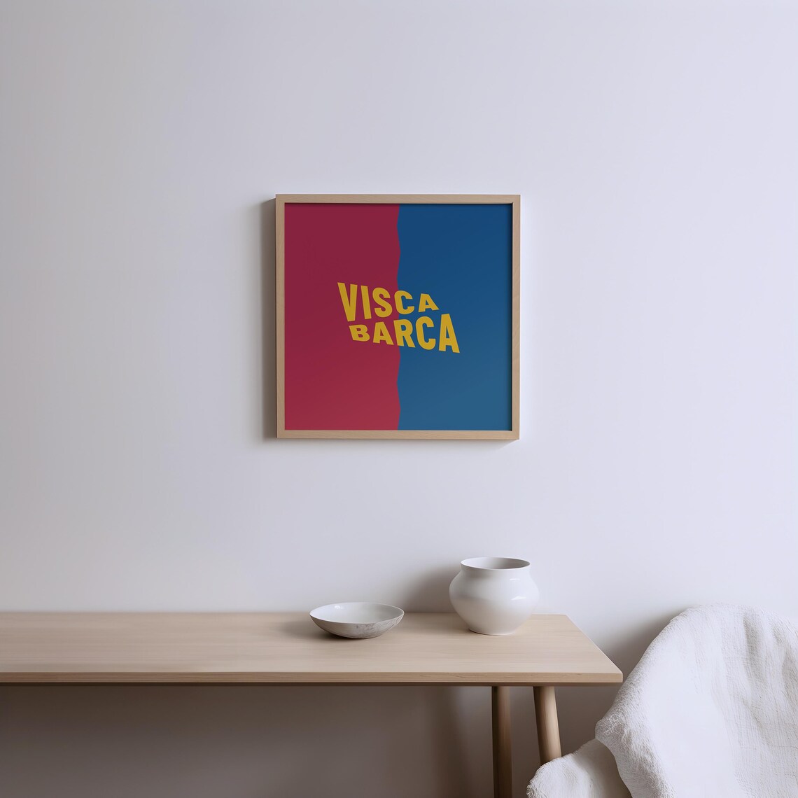 Visca Barca Satin Poster / FC Barcelona Premium Wall Art / Blaugrana ...
