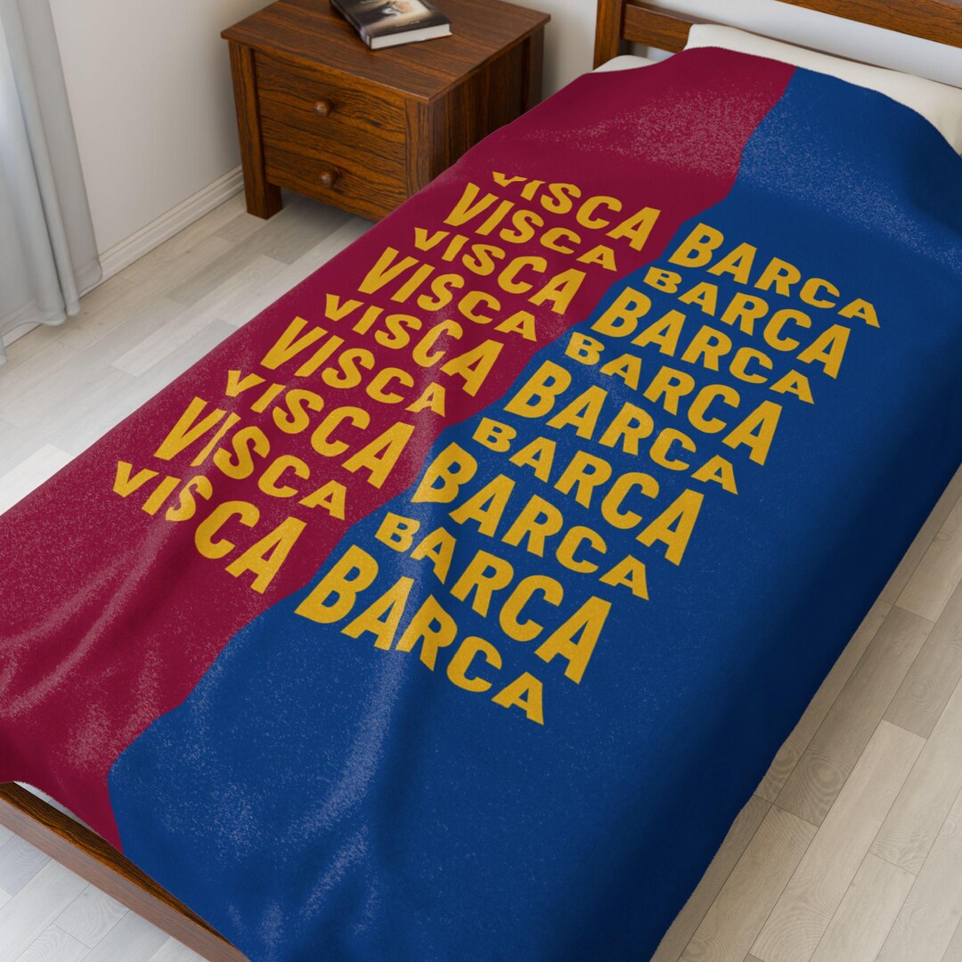 Visca Barca Velveteen Plush Blanket / VPB009 - Etsy