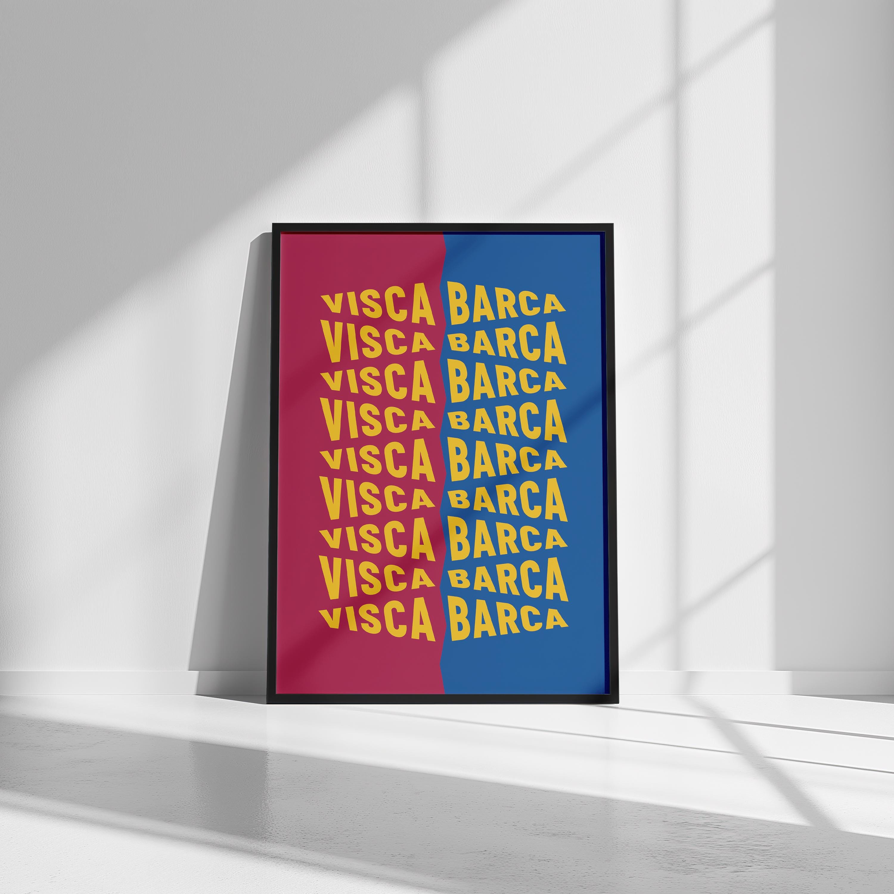 Visca Barca Satin Poster / FC Barcelona Premium Wall Art / Blaugrana ...