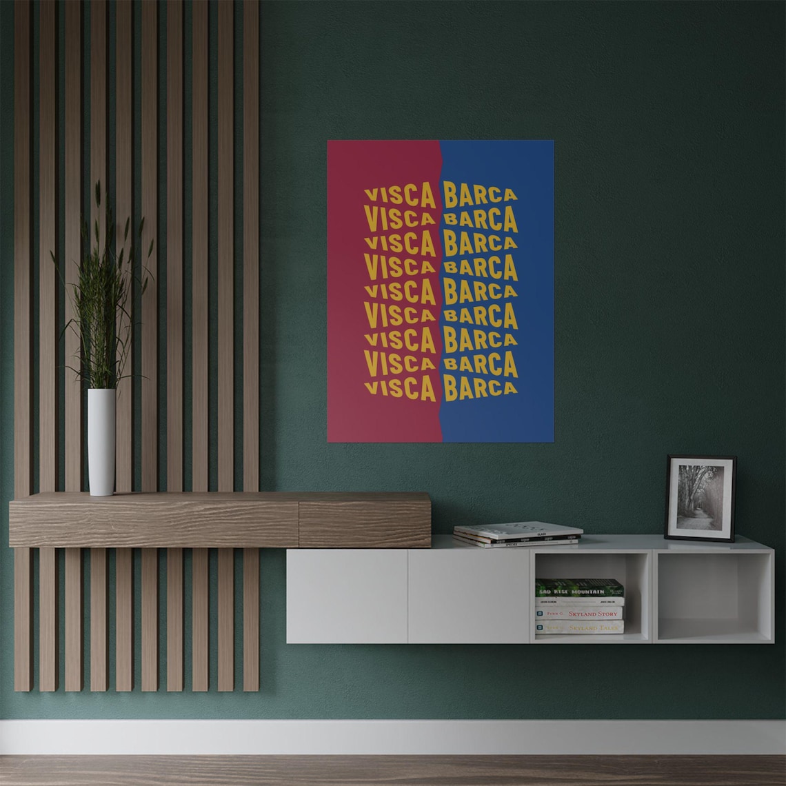 Visca Barca Satin Poster / FC Barcelona Premium Wall Art / Blaugrana ...