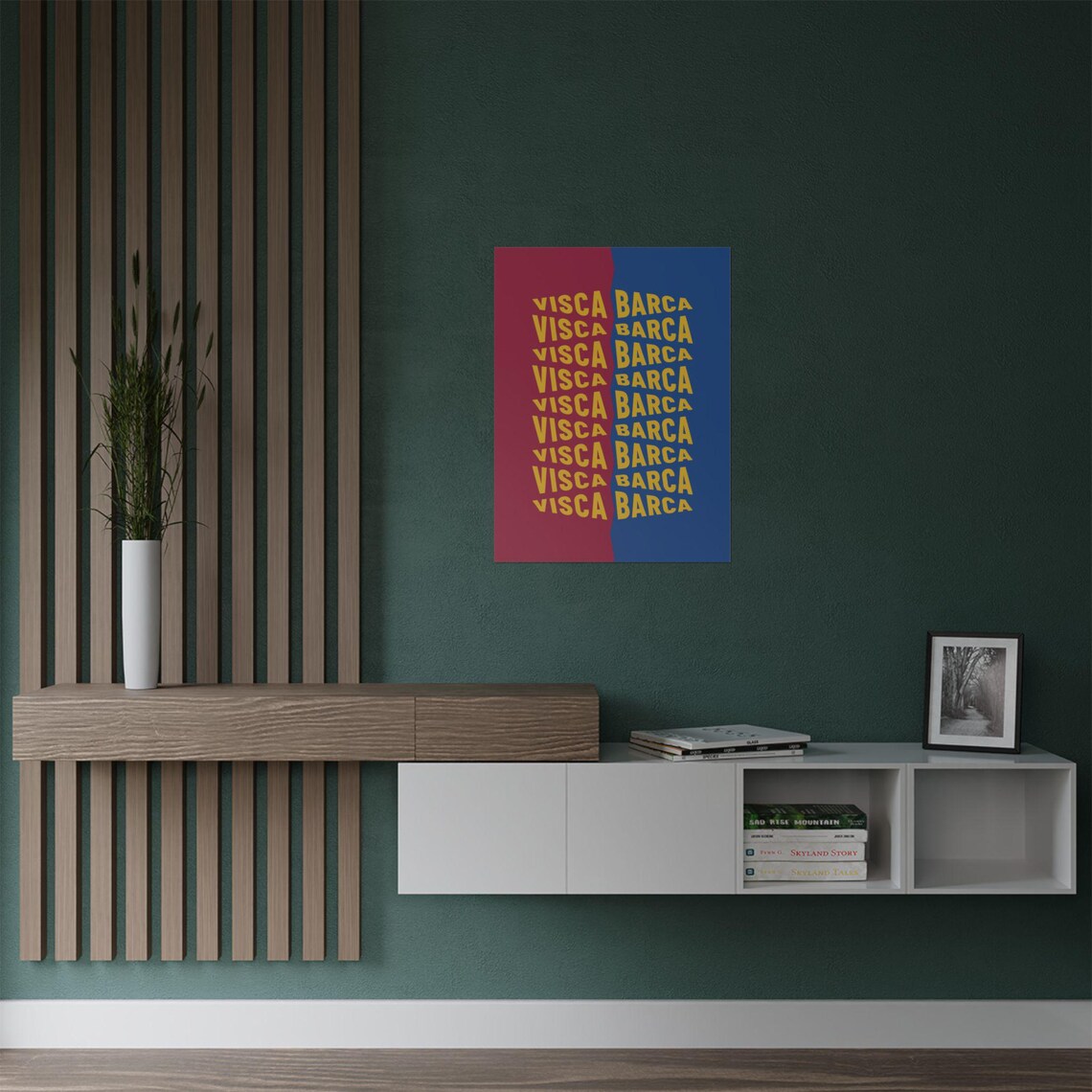 Visca Barca Satin Poster / FC Barcelona Premium Wall Art / Blaugrana ...