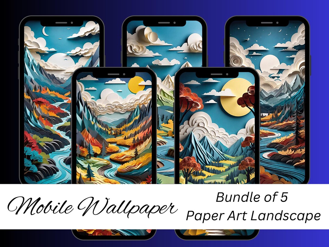 Paper Art Landscape Mobile Wallpapers | iPhone & Android Backgrounds ...