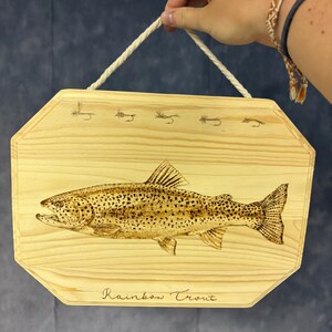 Rainbow Trout Sign - Etsy