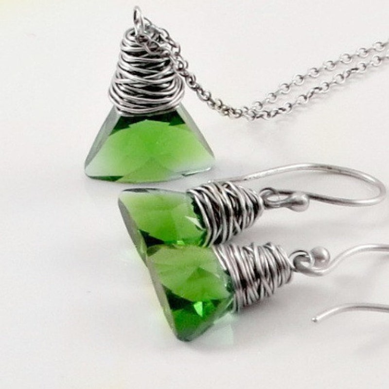 Crystal Jewelry Set - Etsy