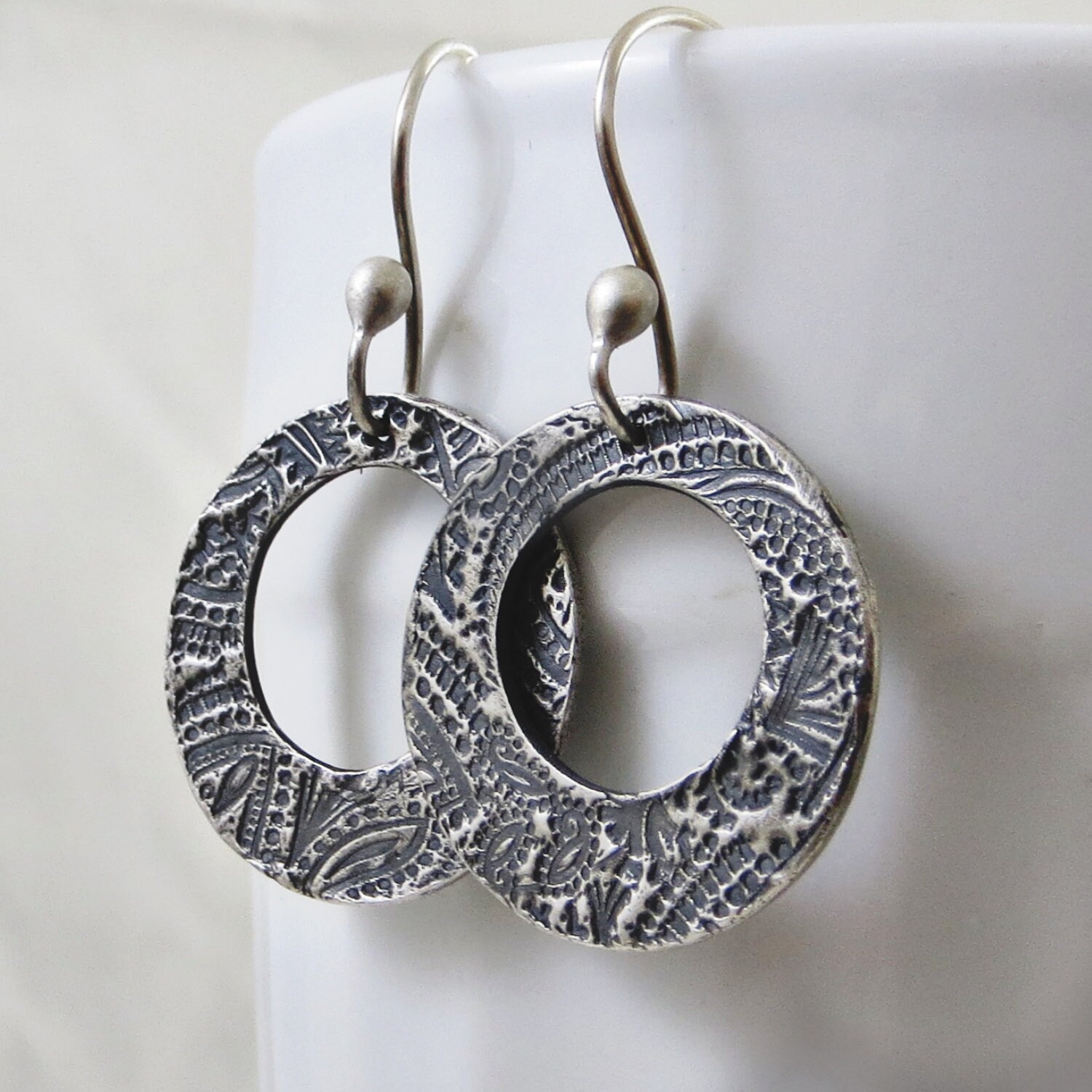 PMC Silver Hoop Earrings Eco Friendly Jewelry Sterling Silver | Etsy