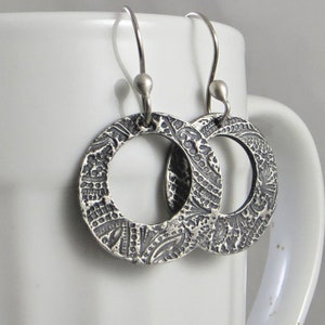 PMC Silver Hoop Earrings Eco Friendly Jewelry Sterling Silver Earrings ...