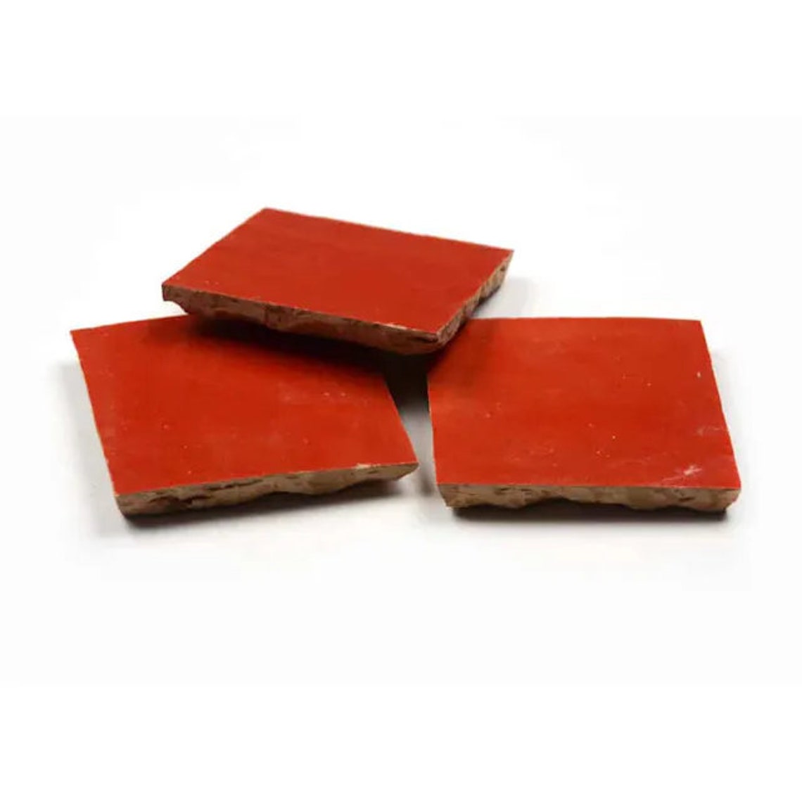 Red Zellige 4x4, Zellige Tiles From Morocco, Square 4X4, Original Tiles ...