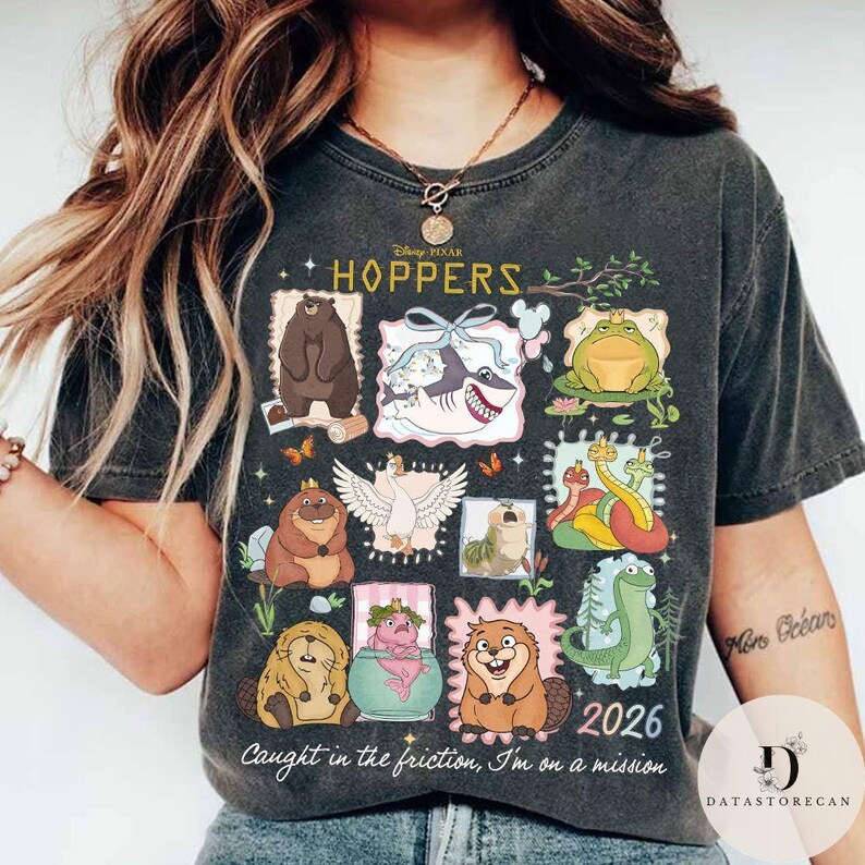 Vintage Disney Hoppers 2026 Shirt, Mabel King George Ellen Bear Tom ...