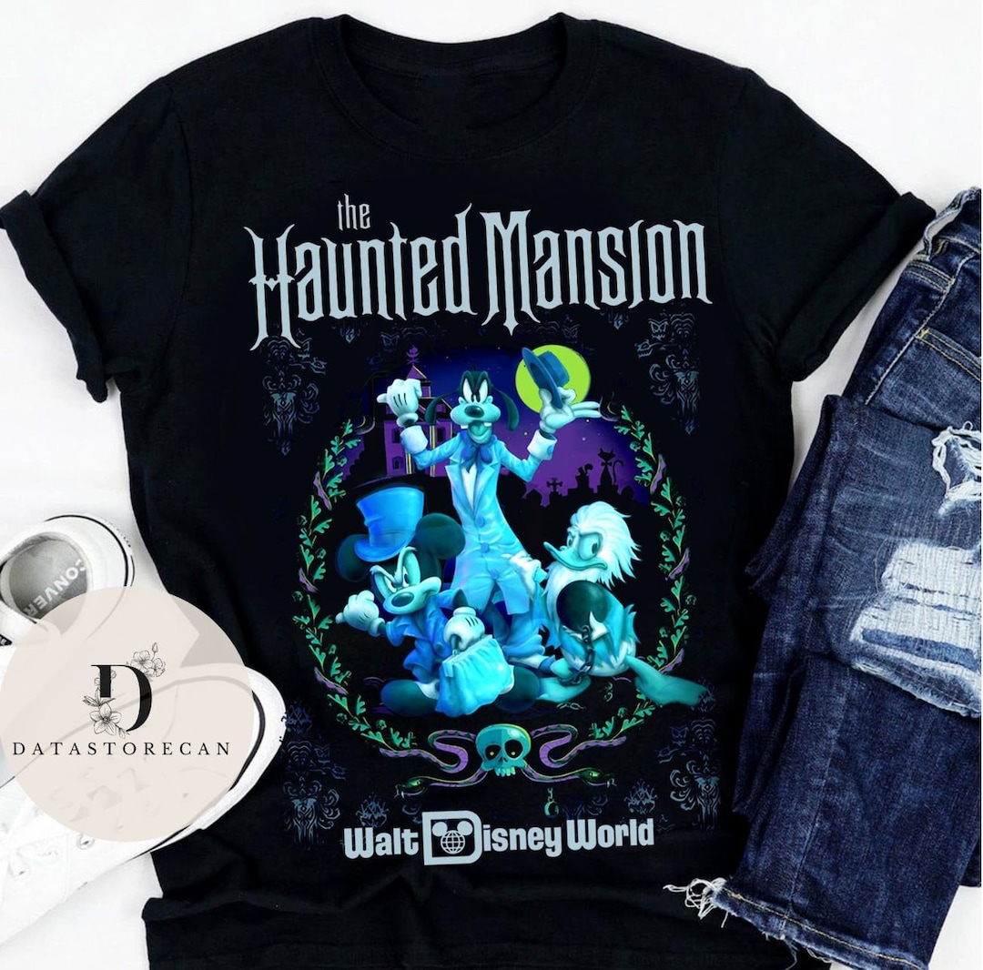 The Haunted Mansion Mickey & Friends Shirt, Hitchhiking Ghosts Haunted ...