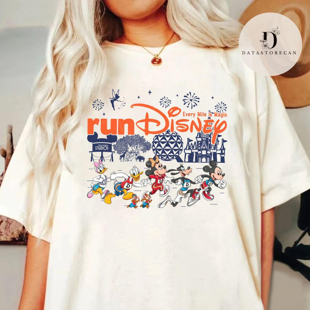 Rundisney Every Mile is Magic Shirt, Mickey & Friends Rundisney Shirt ...