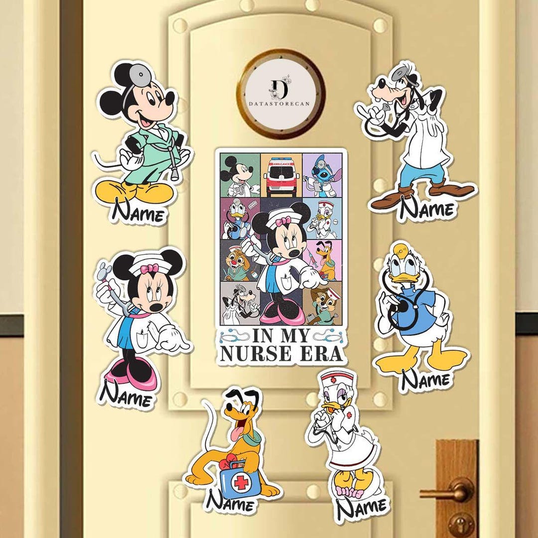 Magical Nurse Disney Cruise Line Magnet, Disney Mickey Minnie Nurse ...