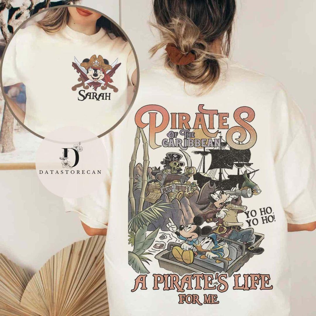 Custom Name Disney Pirates of the Caribbean Shirt, Mickey & Friends ...