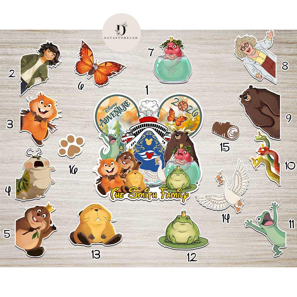 All Characters Disney Hoppers Cruise Magnet, Mabel King George Ellen ...