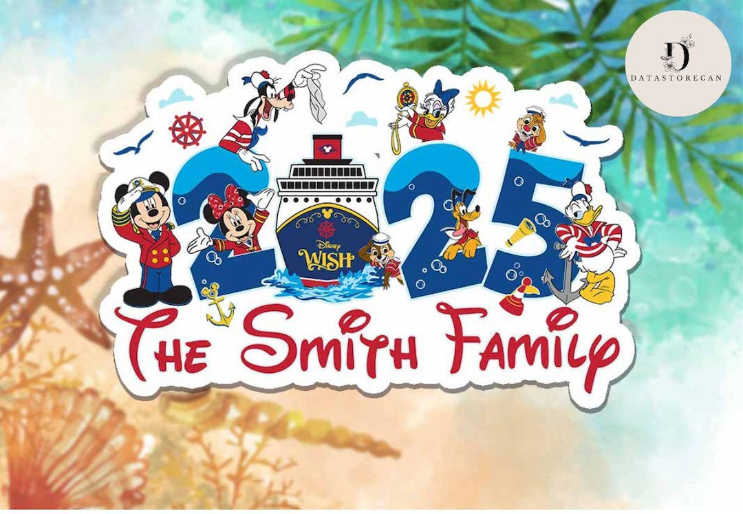 Personalized Disney Cruise Line 2025 Magnet, Mickey and Friends Family ...