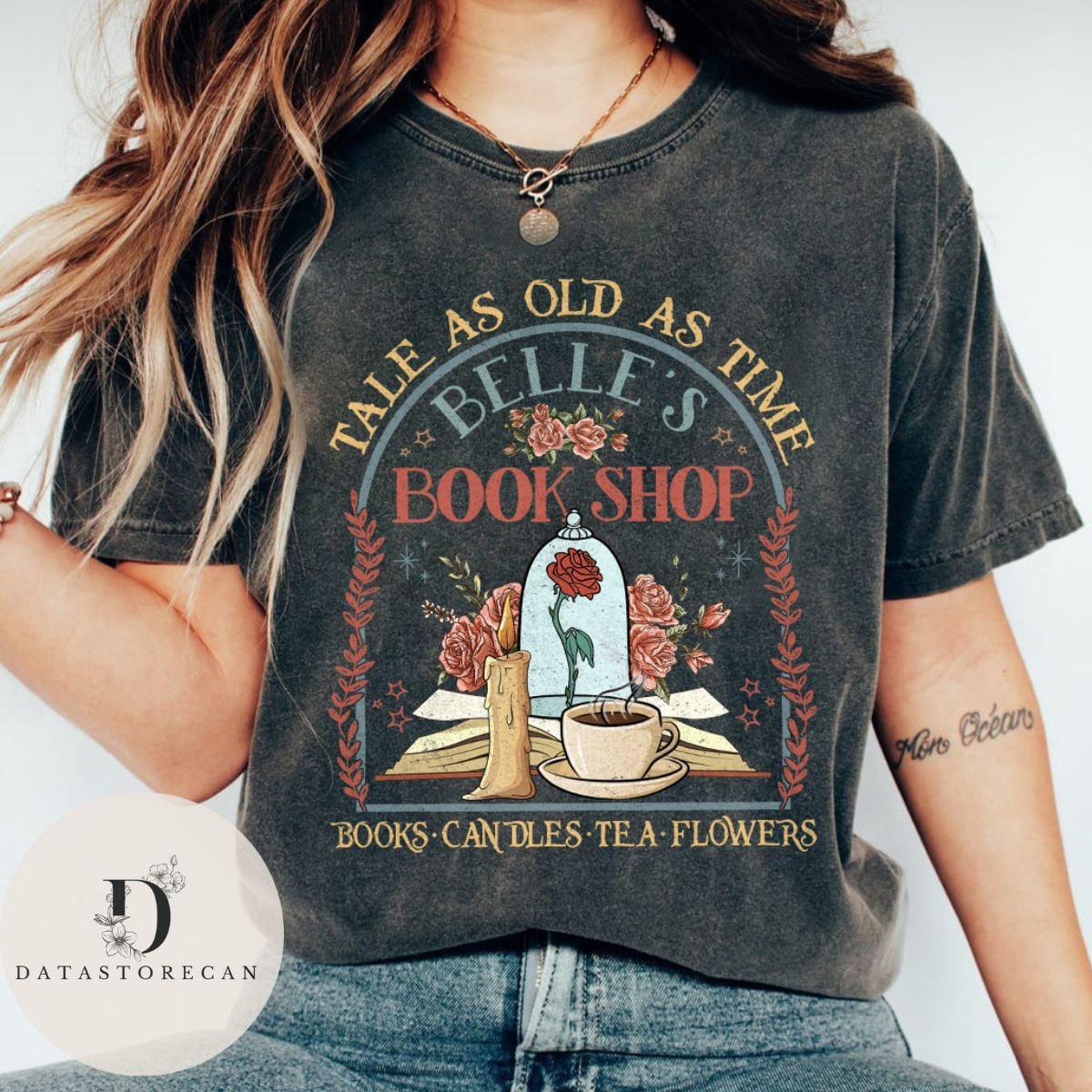 Vintage Belle's Book Shop Shirt, Tale as Old as Time Beauty and the ...
