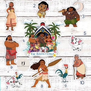 Personalized Disney Moana Cruise Magnet, Moana Maui Pua Hei Hei Disney ...