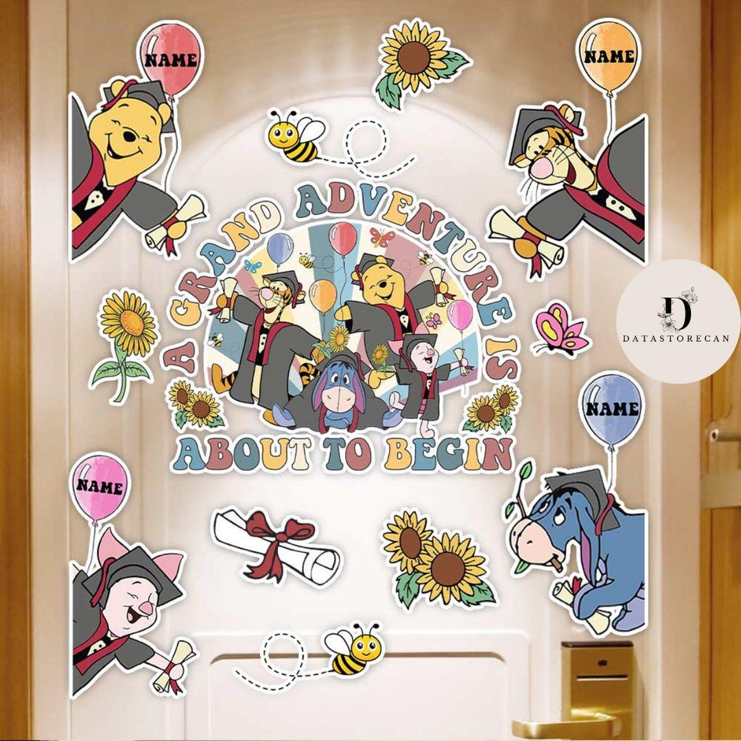 Personalized Disney Graduation Cruise Magnet, Winnie the Pooh Grad Trip ...