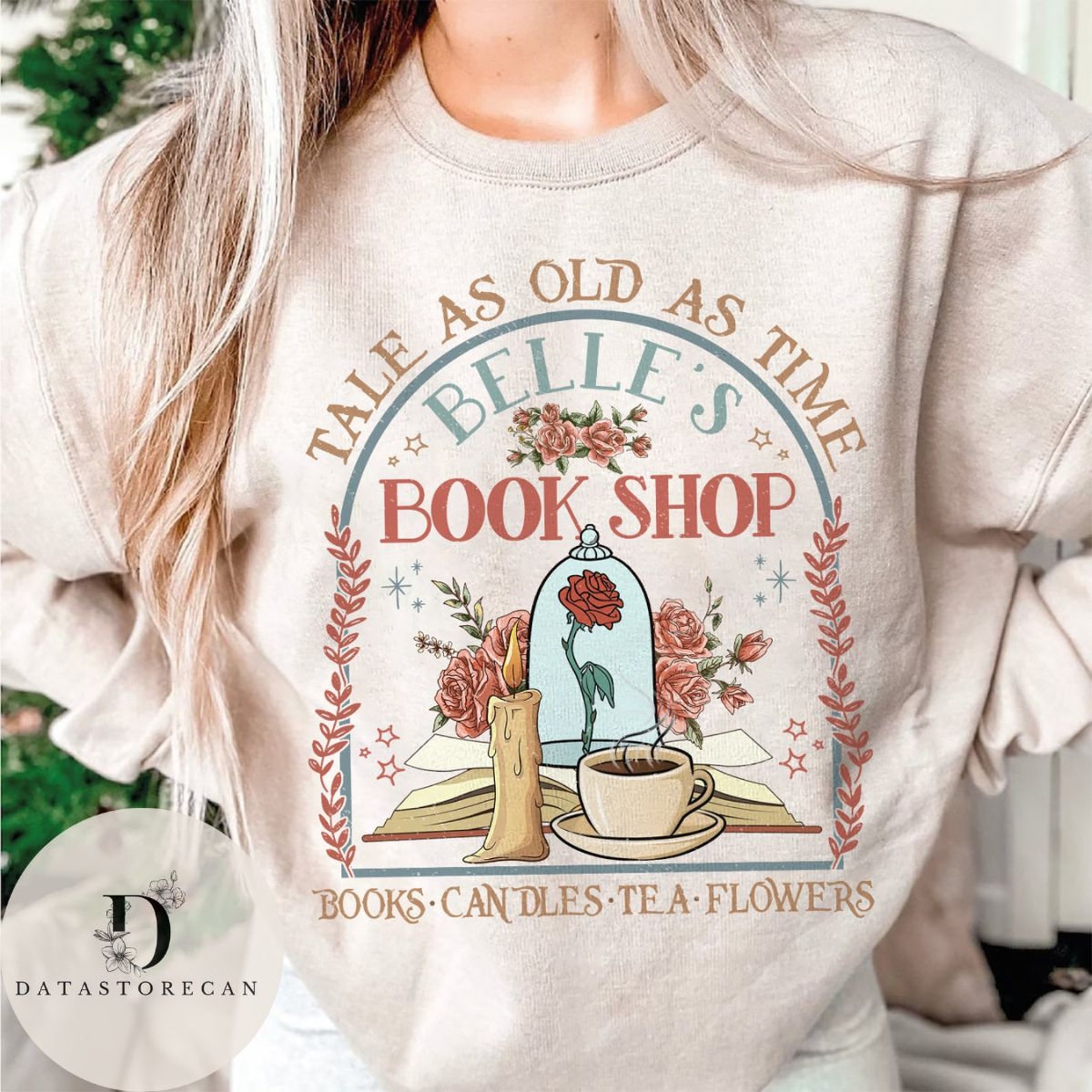 Vintage Belle's Book Shop Shirt, Tale as Old as Time Beauty and the ...