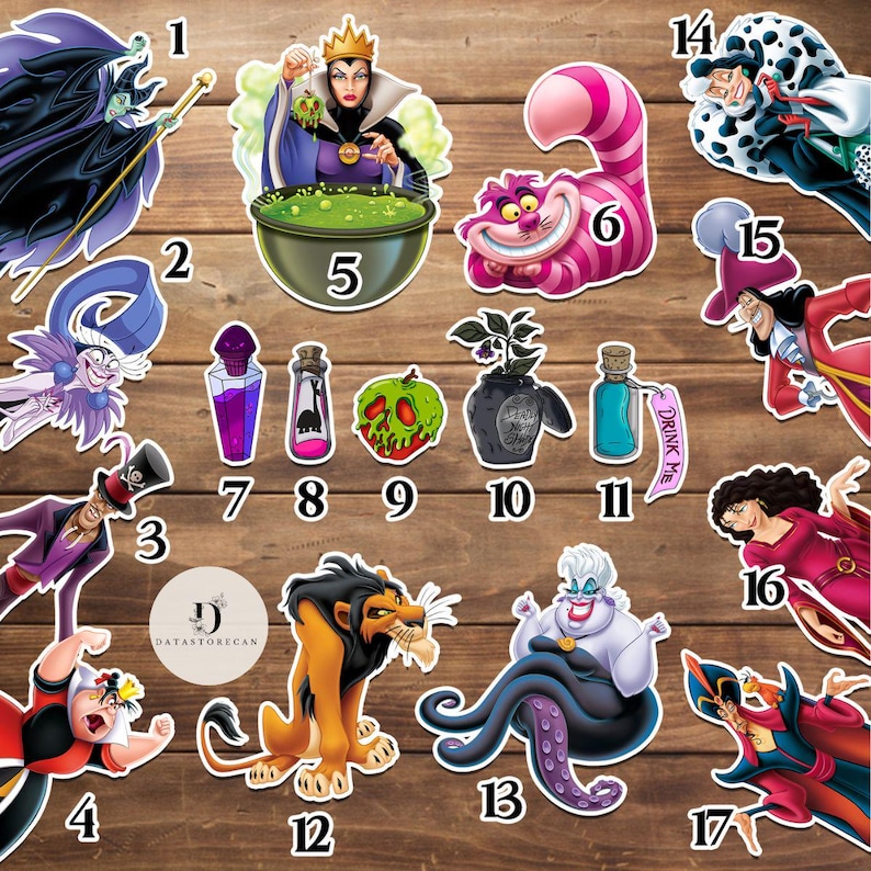 Personalized Villains Disney Cruise Line Magnet, Maleficent Ursula ...