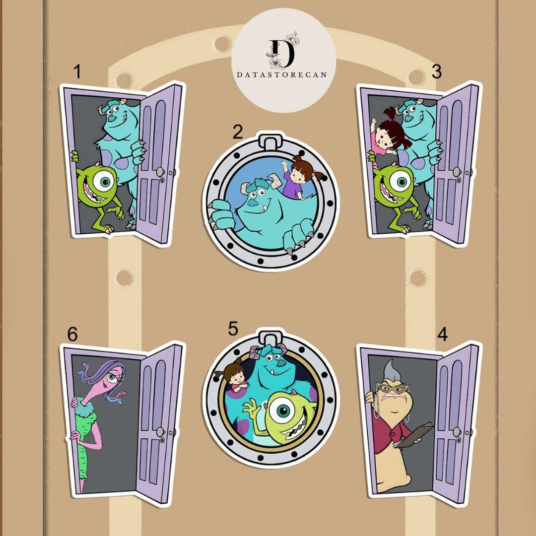 Monster Inc Sulley Boo Mike Cruise Magnet, Monster University Porthole ...