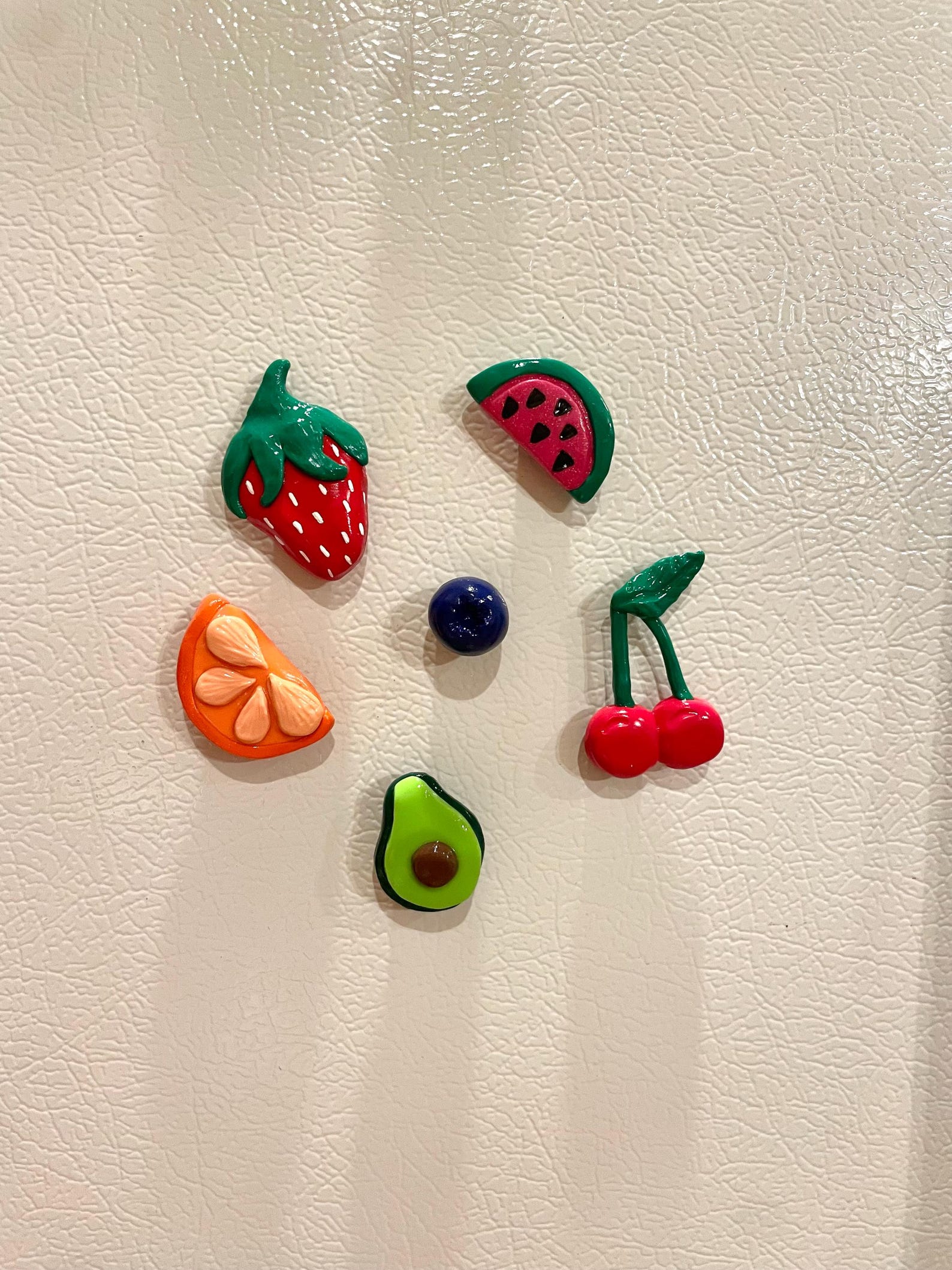 Handmade Clay Refrigerator Magnets Fruit Collection - Etsy