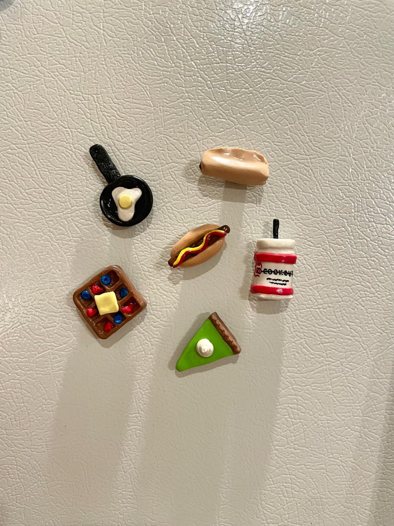 Handmade Clay Refrigerator Magnets | Foodie Collection - Etsy