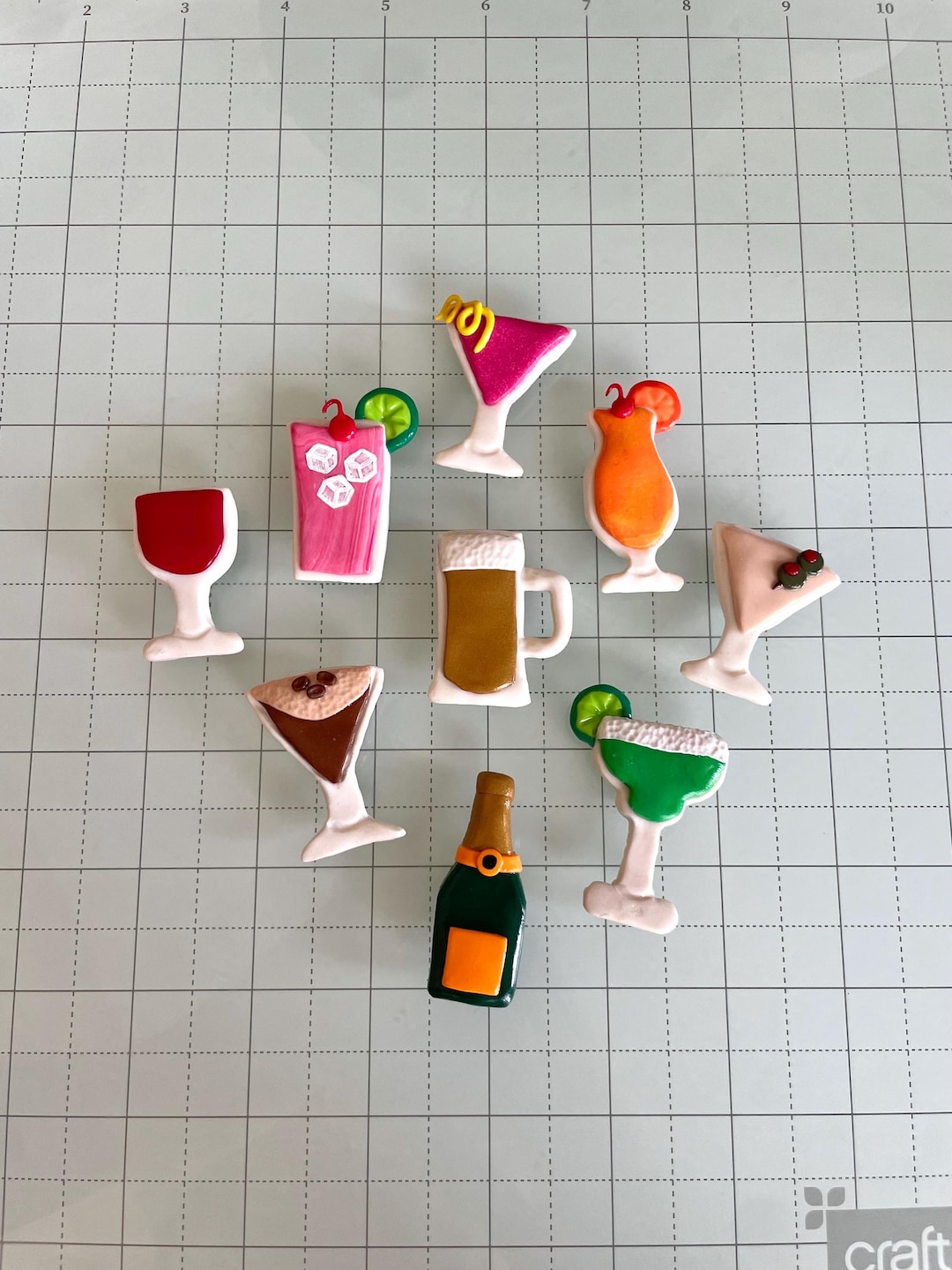 Handmade Clay Refrigerator Magnets | Adult Beverage Collection - Etsy