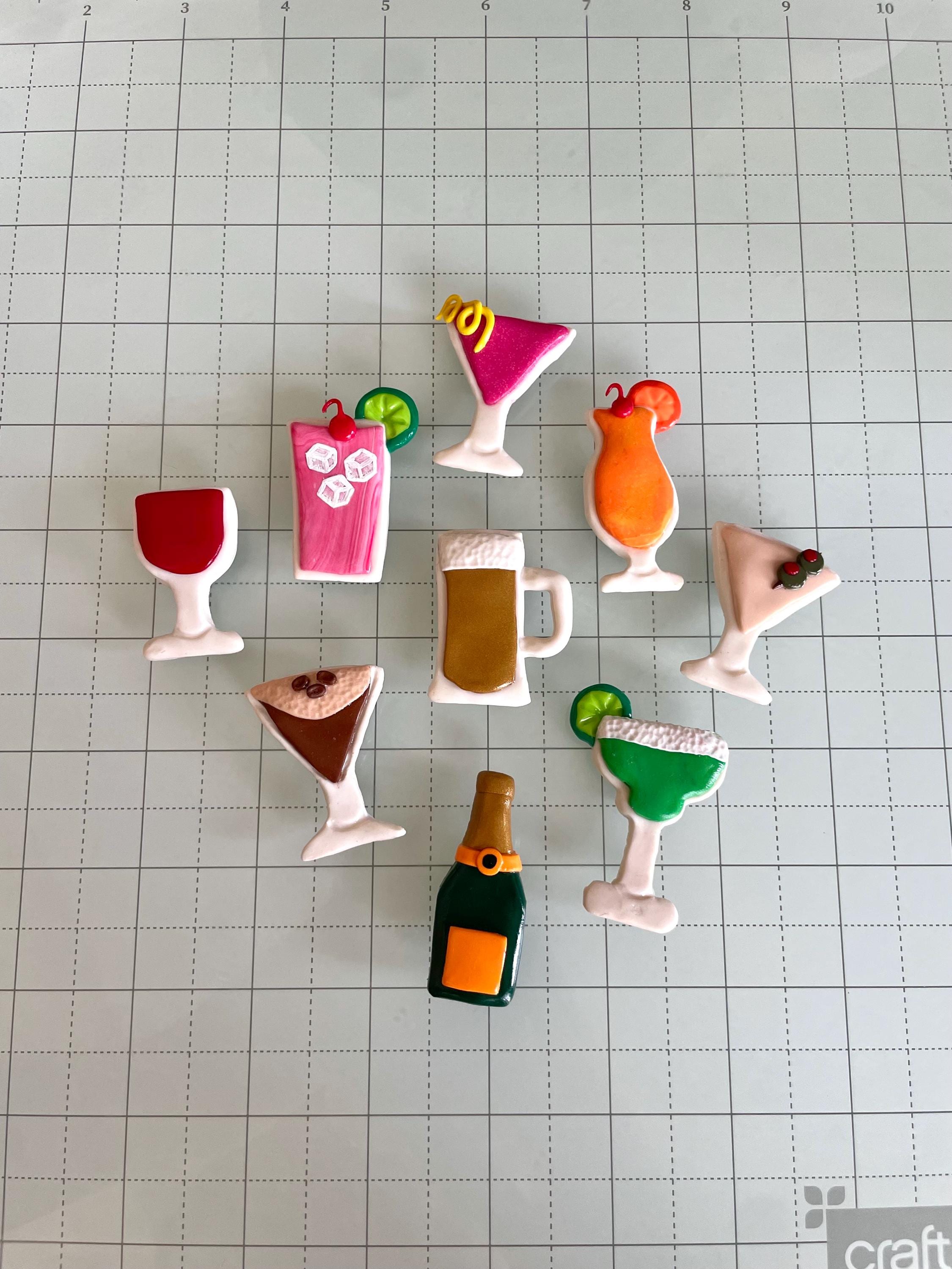Handmade Clay Refrigerator Magnets | Adult Beverage Collection - Etsy