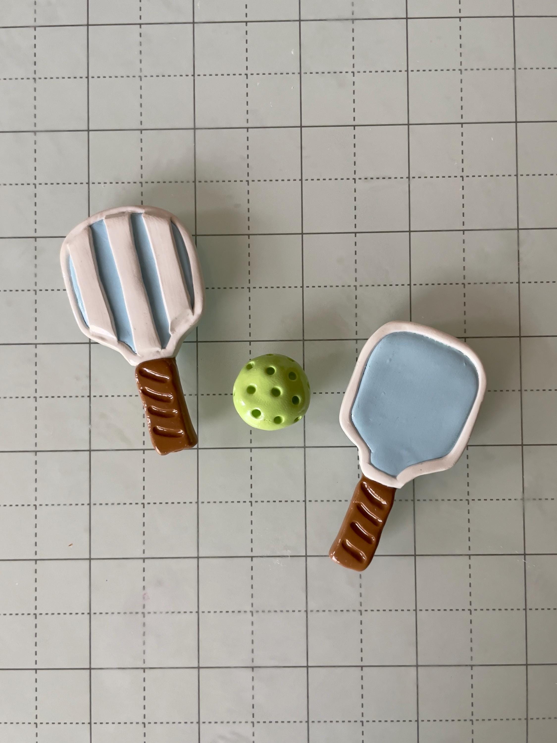 Handmade Clay Refrigerator Magnets | Pickleball Collection - Etsy