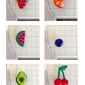 Handmade Clay Refrigerator Magnets Fruit Collection - Etsy