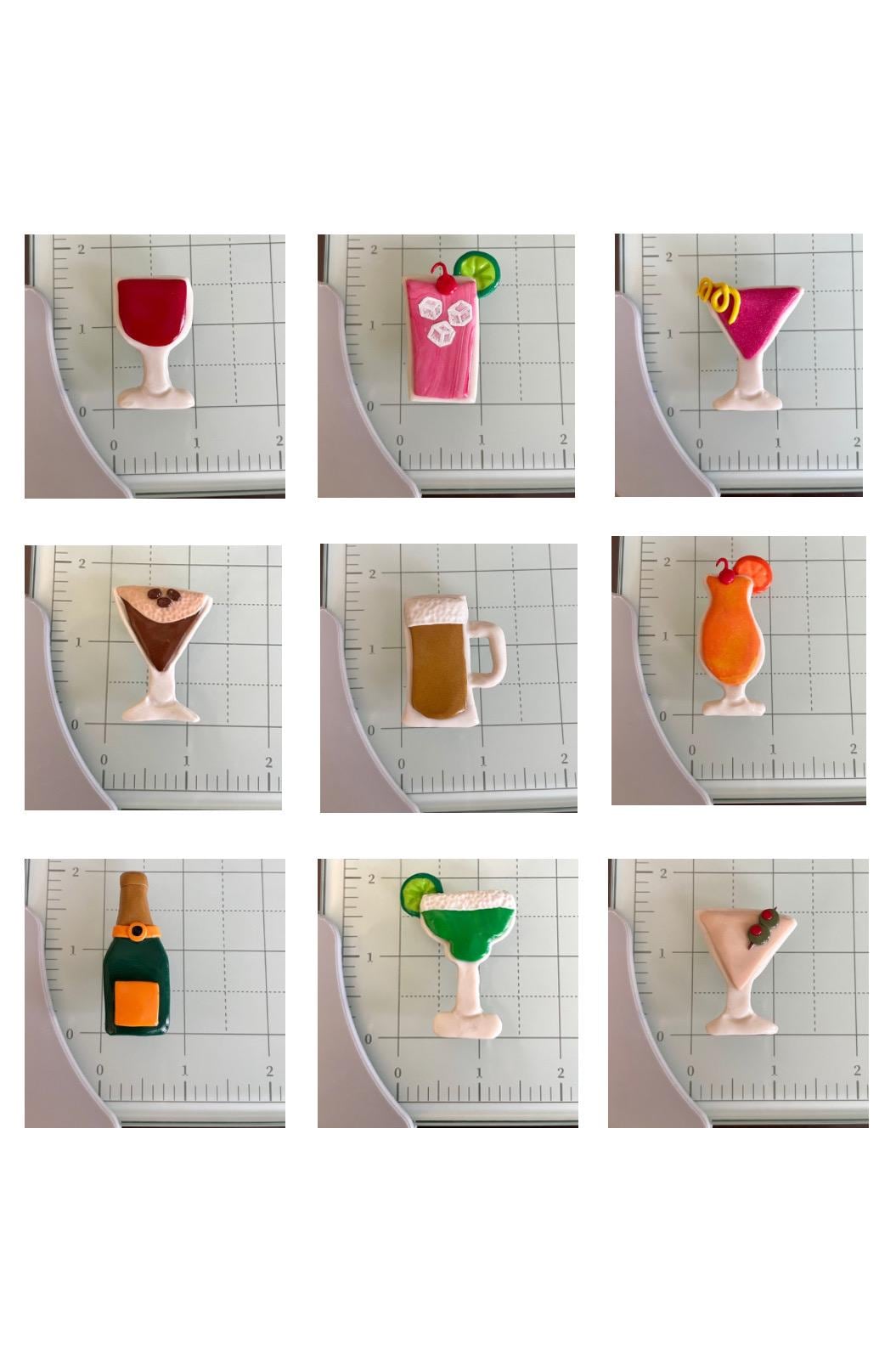 Handmade Clay Refrigerator Magnets | Adult Beverage Collection - Etsy