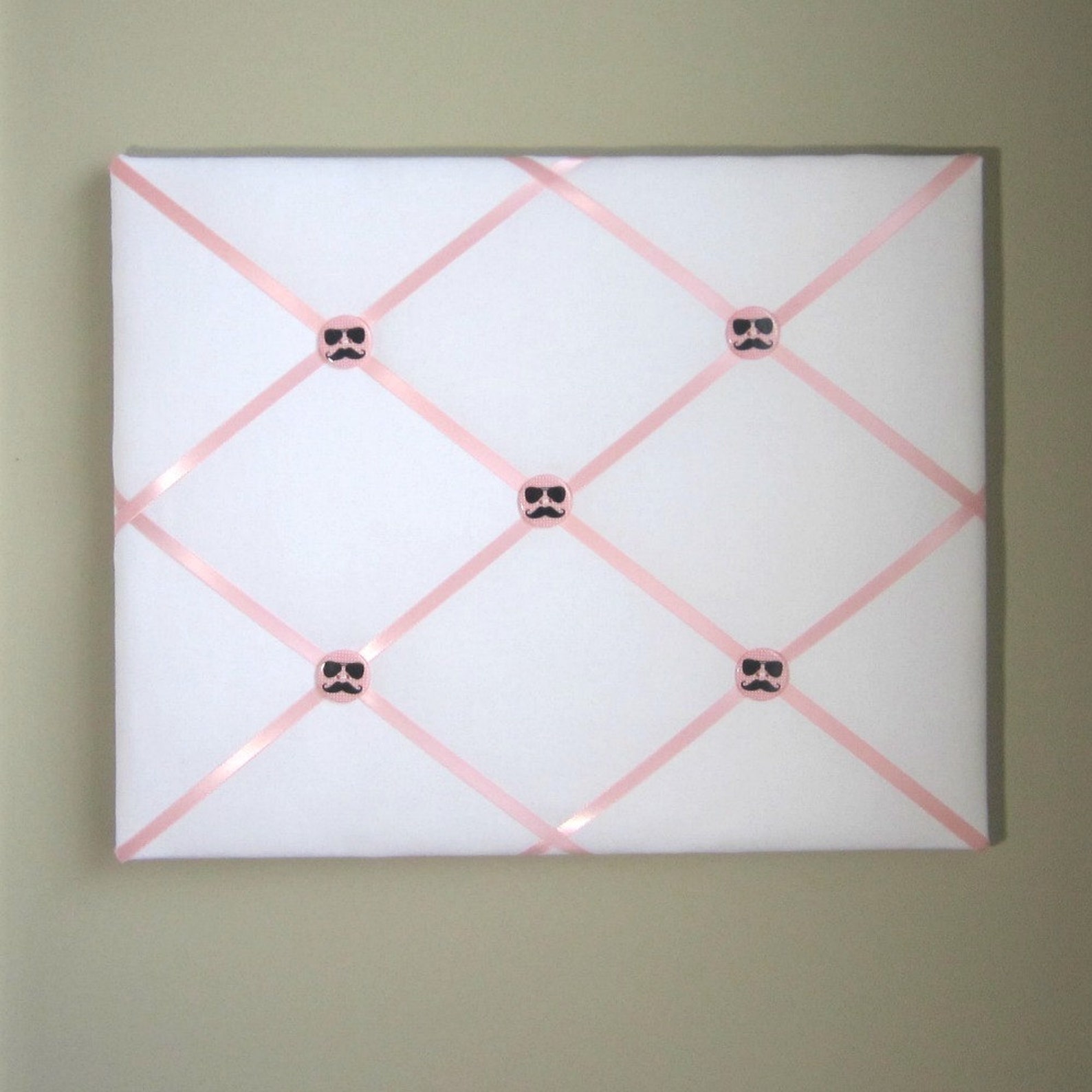 16"x20" White Light Pink French Memory Board, Bow Holder, Bow Board ...