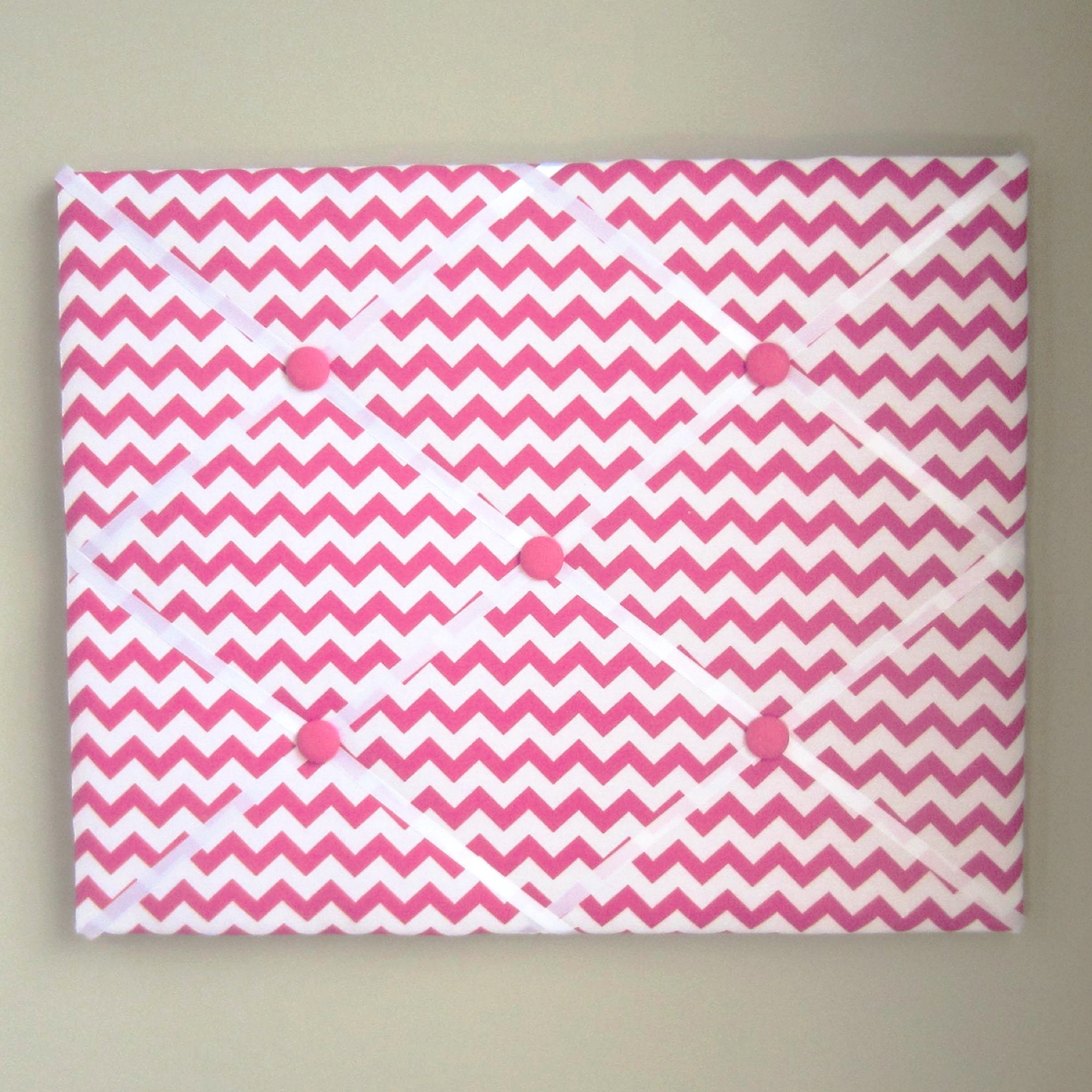 16x20 French Memory Board Hot Pink Chevron, Vision Board, Dream Board ...