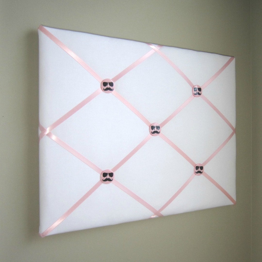 16"x20" White Light Pink French Memory Board, Bow Holder, Bow Board ...