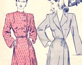 Vintage 1950's Butterick 7957 Misses' Quick and Easy Flared Robe or ...