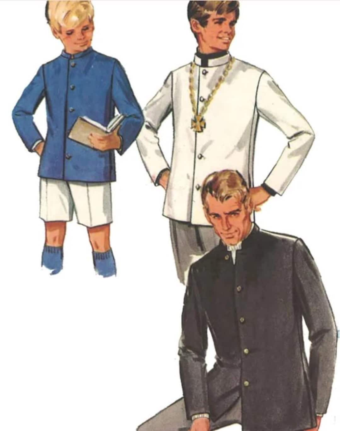 1960s Mens Nehru Jacket Sewing Pattern - Butterick 5078 Size 40 - Etsy