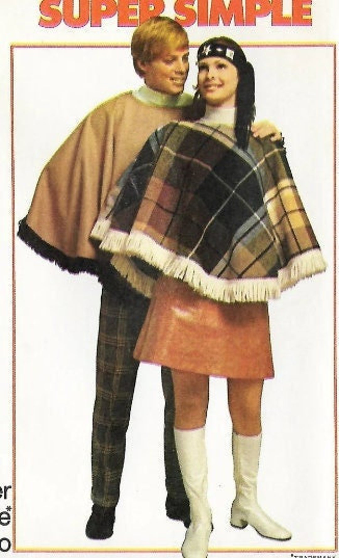 Vintage Simplicity 8969 Misses Super Simple Adult Poncho, Sewing ...