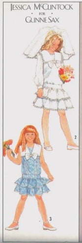 Jessica Mcclintock for Gunne Sax, Vintage Simplicity 8704 Girl's ...