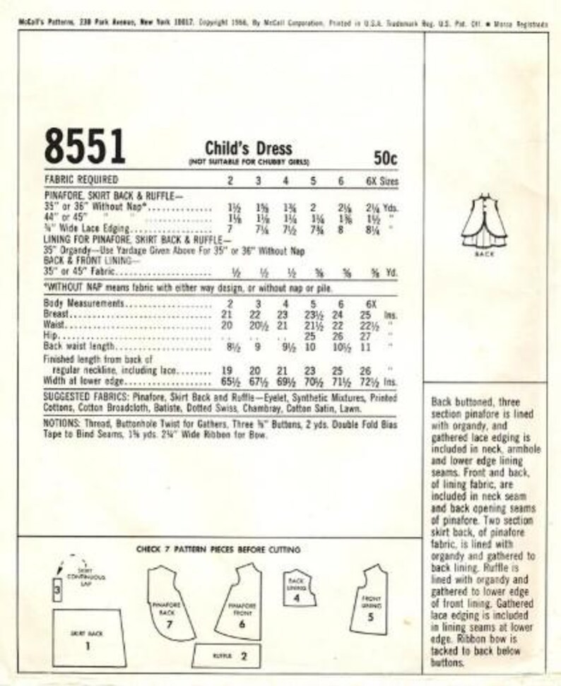 Simplicity 8551 Girls' 50's Darling Dress, Flower Girl, Party Dress ...