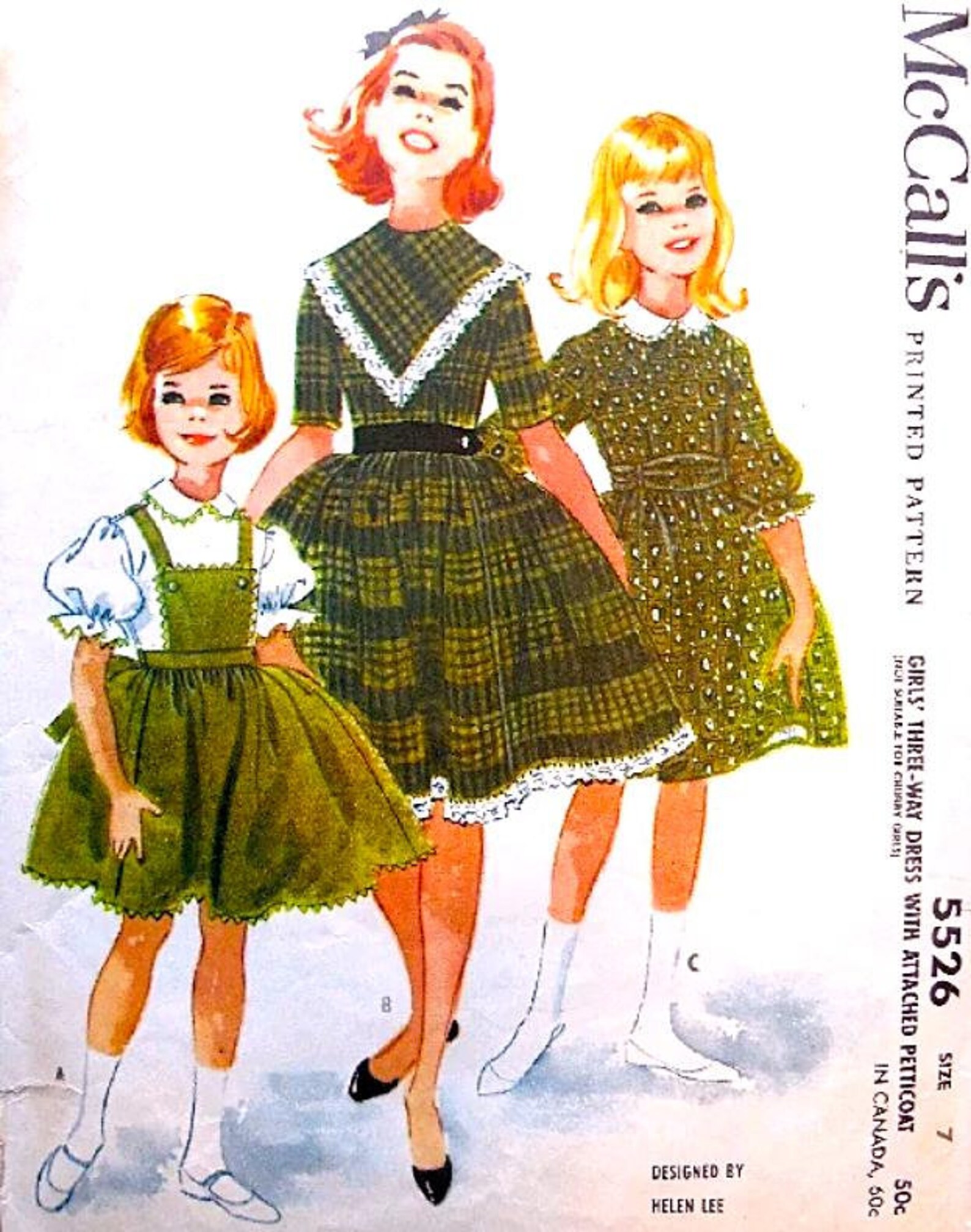 Flower Girl, Wedding Sewing Pattern Mccall's 5526 Girls Vintage 60s ...