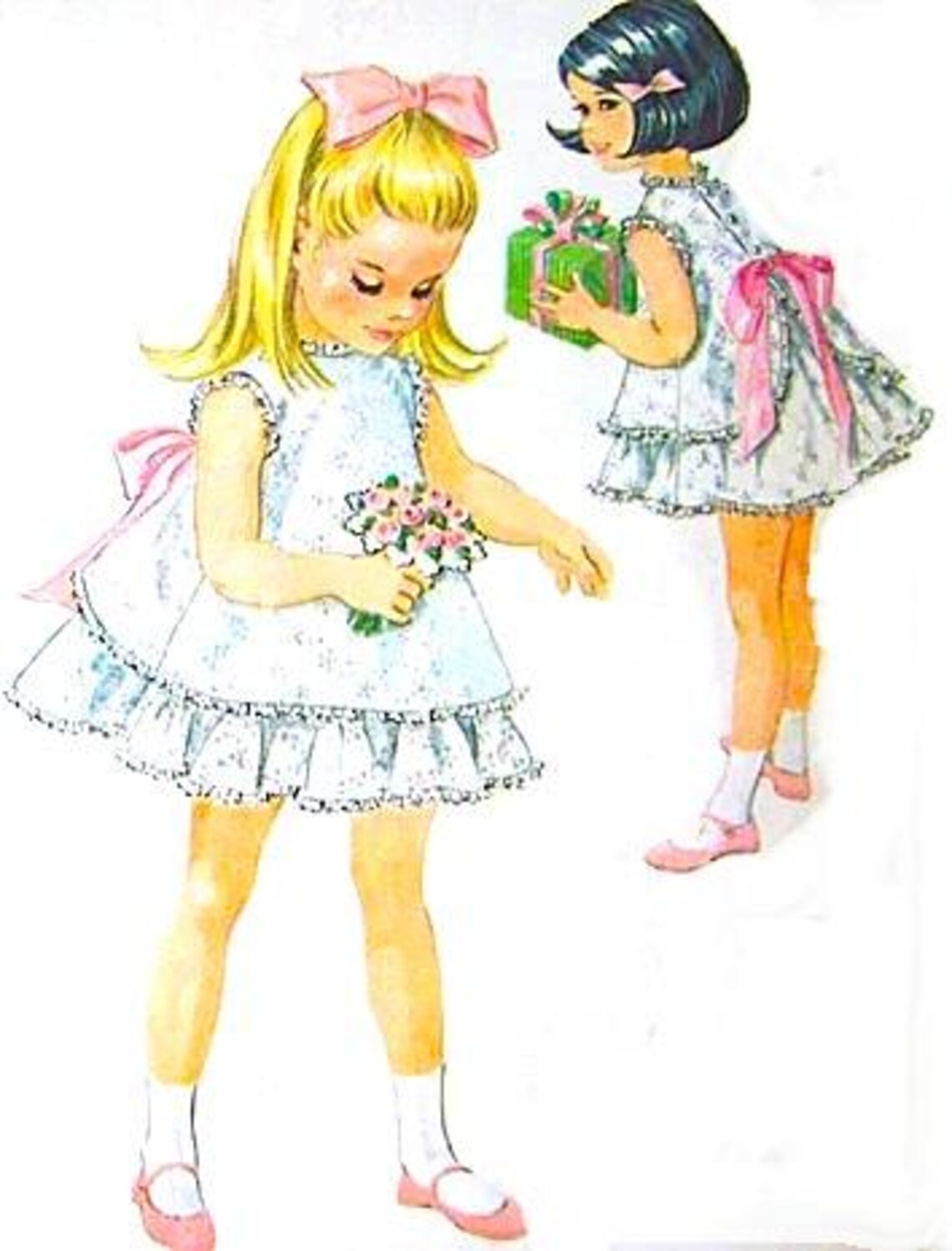 Simplicity 8551 Girls' 50's Darling Dress, Flower Girl, Party Dress ...