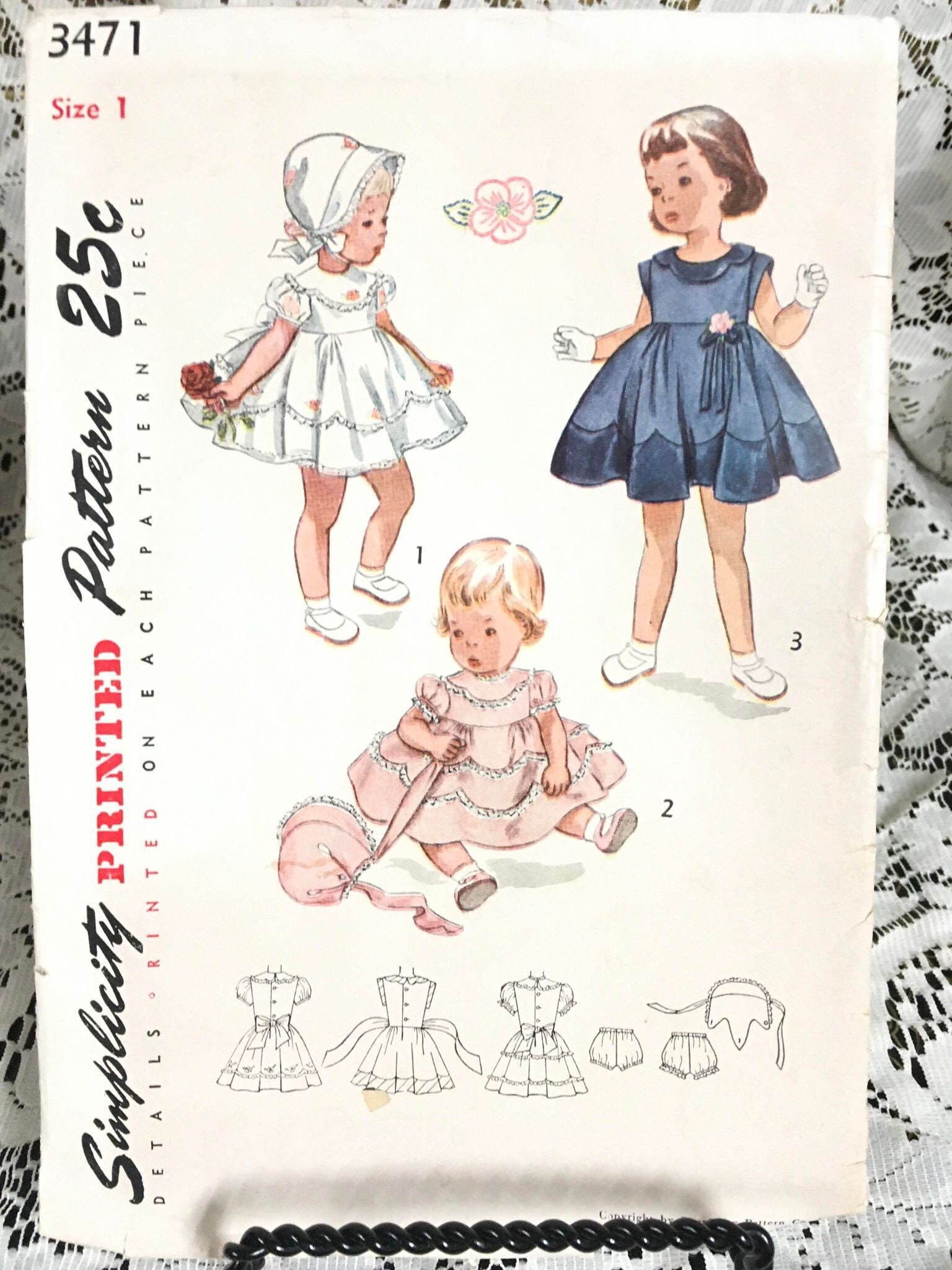 Flower Girl Sewing Pattern Simplicity 3471 Toddler Dress Scallops ...