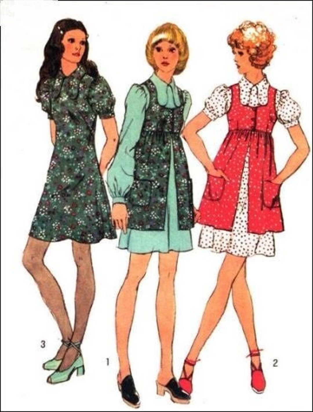Cottagecore Simplicity 9800 Misses' Mini-dress With "dog Ear" Collar ...