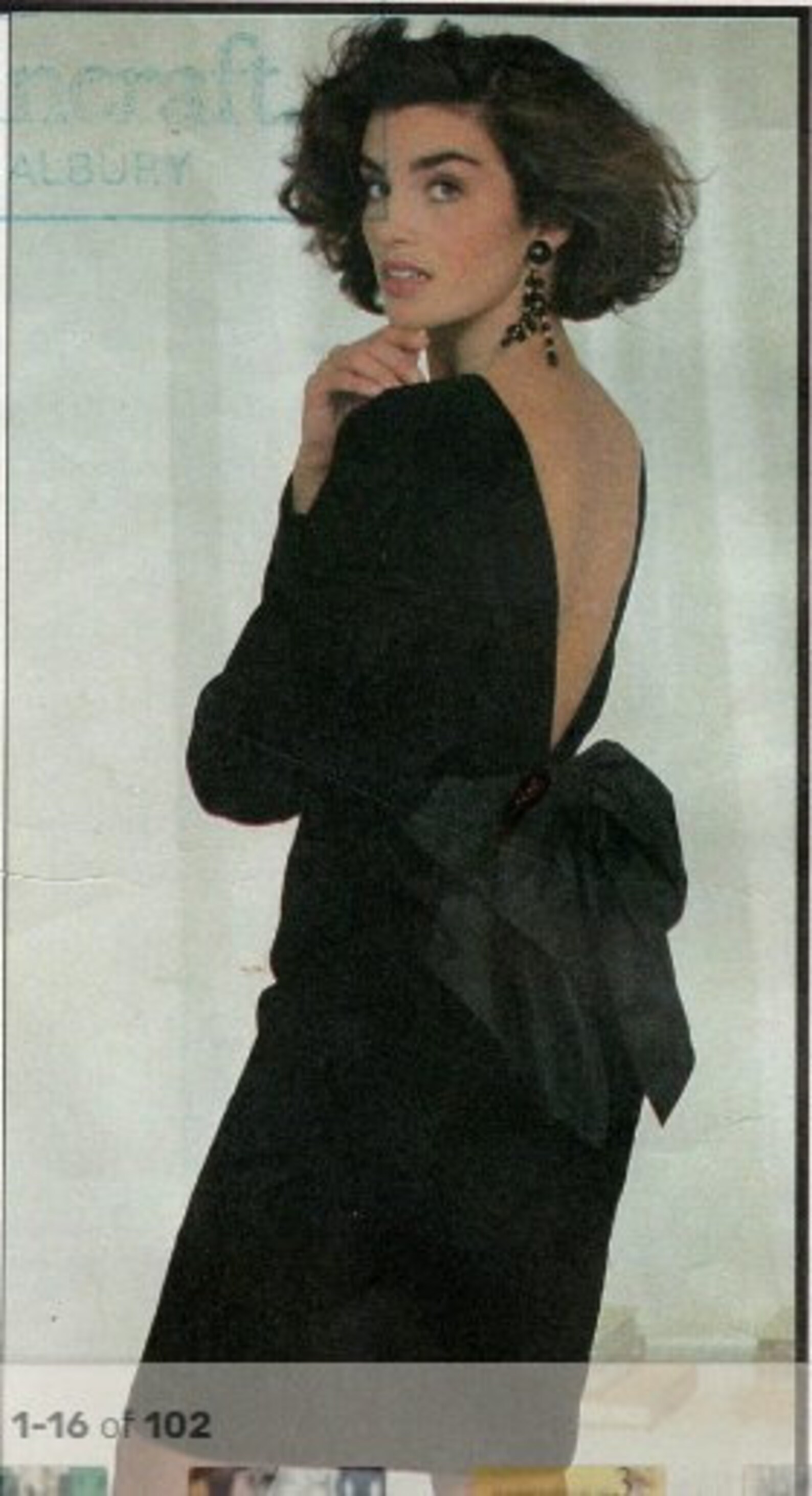 Style 1957 Misses Deep V Back Evening Dress Sewing Pattern, FF Size 6-8 ...