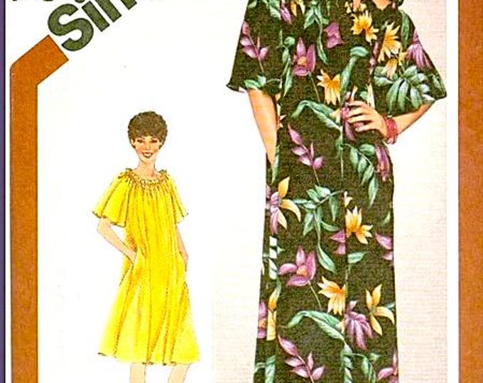 Vintage Simplicity 9844 Sewing Pattern: Misses' Muu Muu Caftan, Size 18 ...