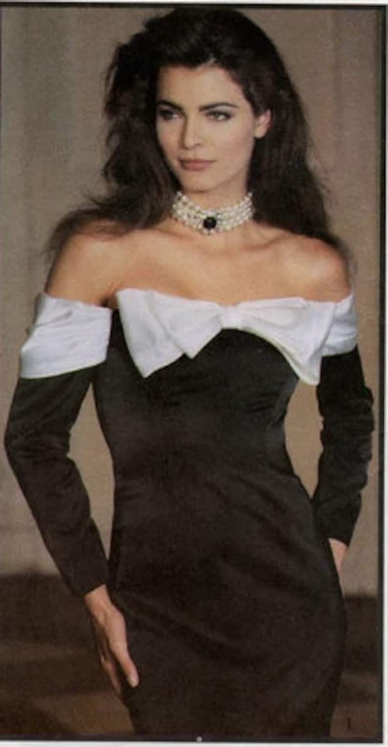 Style 1982 off the Shoulder Evening Dress Sewing Pattern, FF Size 6-8 ...
