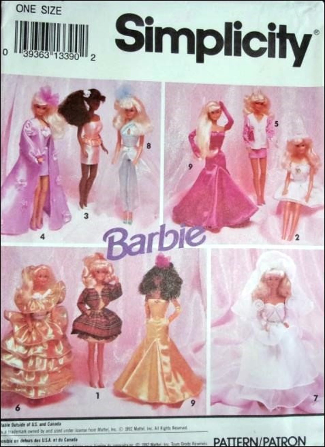 Simplicity 8157 Vintage Collection: Barbie Clothes for 1 1/2 Fashion ...