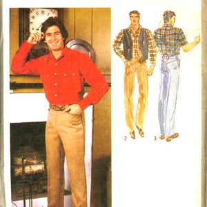 Simplicity 9124 Men's Pants, Shirt and Reversible Vest Sewing Pattern ...