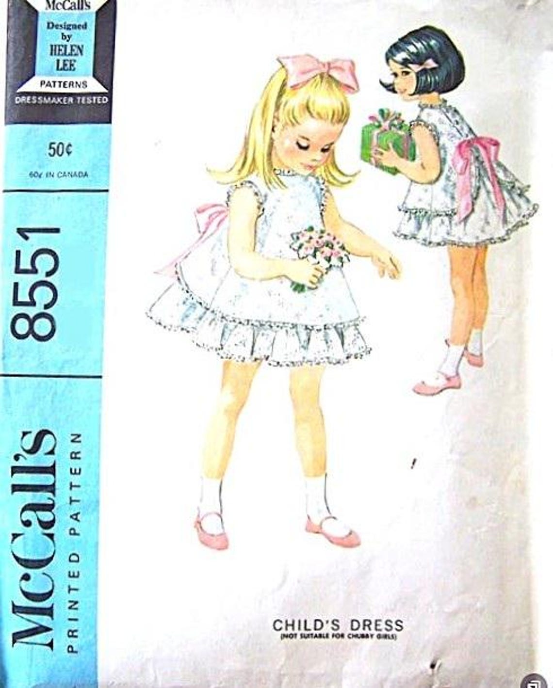 Simplicity 8551 Girls' 50's Darling Dress, Flower Girl, Party Dress ...